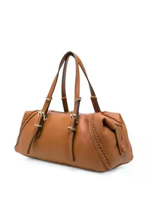 ERMANNO FIRENZE Small Grained-leather Tote Bag - Brown