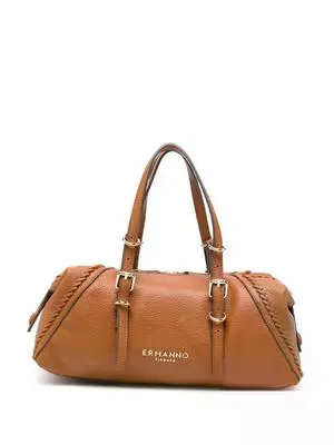 ERMANNO FIRENZE Small Grained-leather Tote Bag - Brown