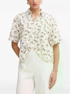 Marc O'polo Floral-print Seersucker Shirt
