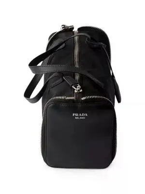 Prada Re-nylon And Leather Foldable Mini Duffel Bag