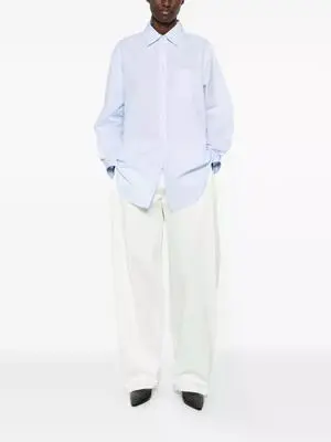 THE ROW Elva Cotton Shirt - Blue