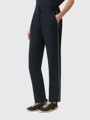 Fabiana Filippi High-waisted Straight Trousers With Drawstring And Jewel Detail