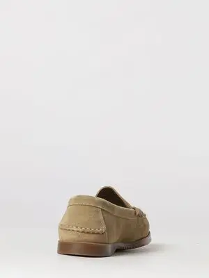 Paraboot Classic Suede Loafers With Penny Bar And Rubber Sole