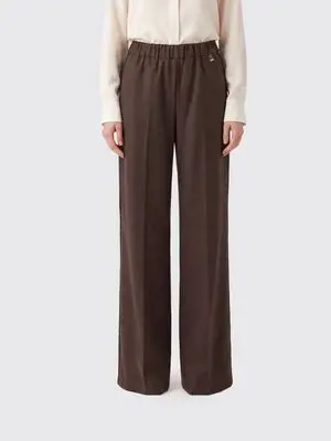 Herno Wide-leg Wool Blend Palazzo Pants With An Elasticated Waist - Brown