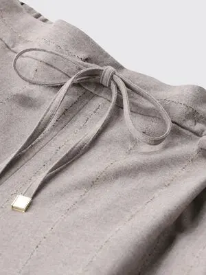 Fabiana Filippi Striped Straight-leg Wool-blend Jogger Pants