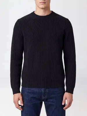 ZANONE Ribbed Virgin Wool Crewneck Sweater - Navy