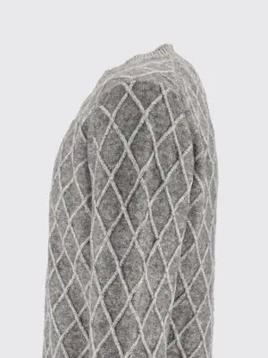 BALLANTYNE Diamond-pattern Wool-blend Crewneck Sweater