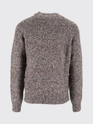 BALLANTYNE Abstract-pattern Wool And Alpaca-blend Crewneck Sweater - Brown