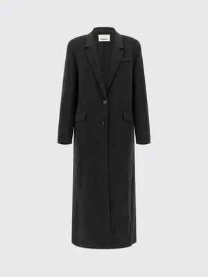 Isabel Marant Étoile Single-breasted Long Coat In Wool And Cashmere With Lapels
