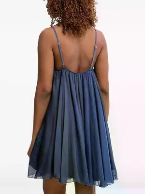 HAVEONE Mini V-neck Pleated Dress