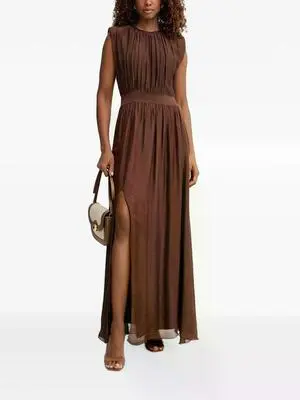 HAVEONE Maxi Ruched Side-slit Dress