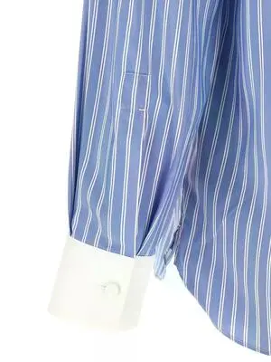 TOM FORD Animal-print Collar Striped Shirt