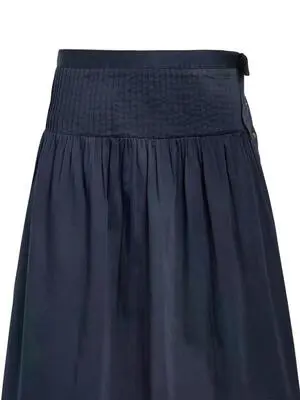 DAMSON MADDER Smocked-waist Gathered Midi Skirt