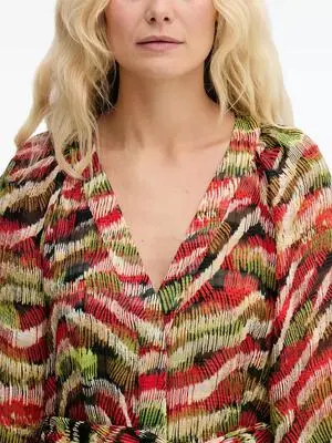 Lola Casademunt Abstract-print Belted Maxi Dress