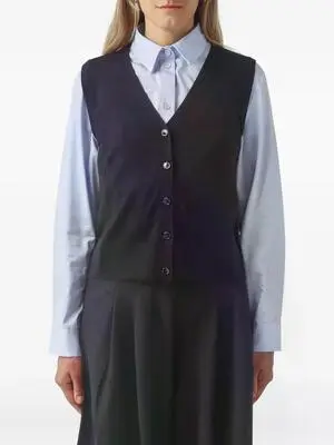 Max Mara V-neck Button-up Vest