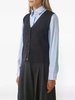 Max Mara V-neck Button-up Vest