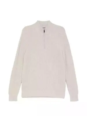 N.peal Ribbed Half-zip Jumper - Neutrals