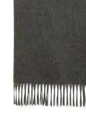 N.peal Fringed Cashmere Scarf - Grey