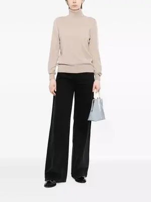 N.peal Luna Roll-neck Top - Neutrals