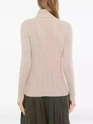 N.peal Adelyn Cable Roll Neck Knitted Top