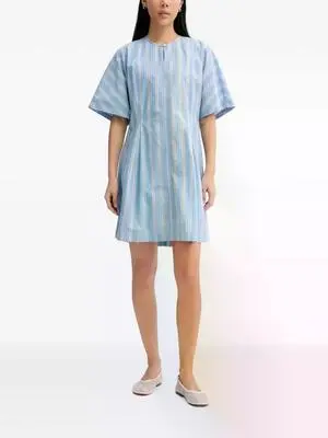 Marc O'polo Striped Short-sleeve Cotton Mini Dress