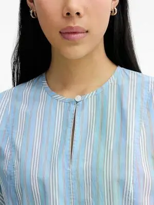 Marc O'polo Striped Short-sleeve Cotton Mini Dress