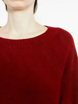 N.peal Crop Boat-neck Sweater