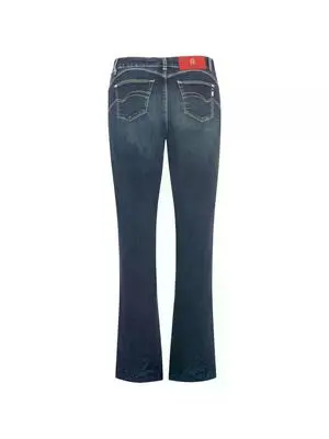 FRACOMINA Embroidered-hem Flared Jeans
