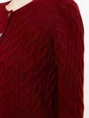 N.peal Myla Cable-knit Cardigan