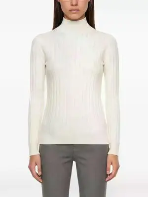 Tagliatore Ribbed-knit High-neck Sweater - Neutrals