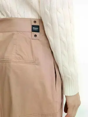 BLAUER. Pleated Cargo Palazzo Pants