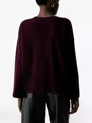 VICOLO V-neck Ribbed-trim Sweater