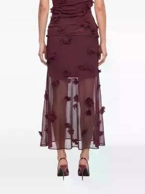 Simkhai Cora Floral-appliqué Skirt