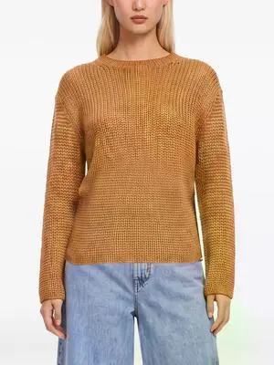 FORTE_FORTE Chunky-knit Long-sleeve Sweater - Brown