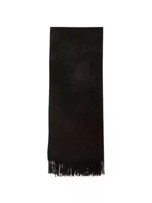 N.peal Fringed Woven Shawl - Brown