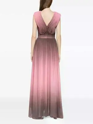 Ermanno Scervino Degradé-effect Pleated Maxi Dress