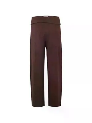 IZAAK AZANEI Foldover Pin-tucked Trousers