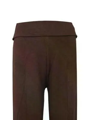 IZAAK AZANEI Foldover Pin-tucked Trousers