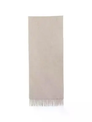 N.peal Woven Fringed Scarf - Grey