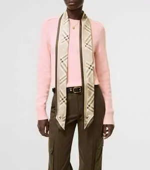 Burberry Silk Check Skinny Scarf