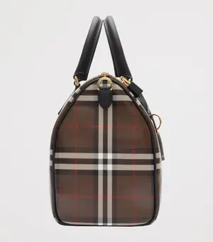 Burberry Medium Check Bowling Bag - Brown