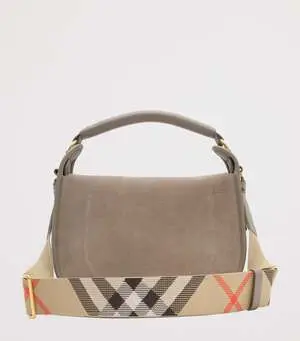 Burberry Small Suede B Clip Messenger Bag