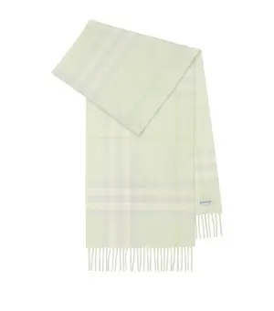 Burberry Cashmere Check Scarf - Green