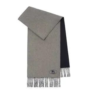 Burberry Cashmere Reversible Knight Scarf - Grey