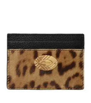 Burberry Calf Hair Cotswolds Card Holder - Black