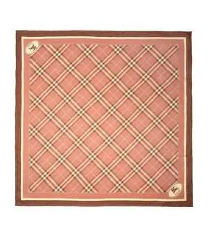 Burberry Silk Knight Stamp Scarf - Pink