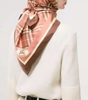Burberry Silk Knight Stamp Scarf