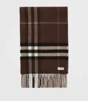 Burberry Reversible Cashmere Check Scarf - Brown