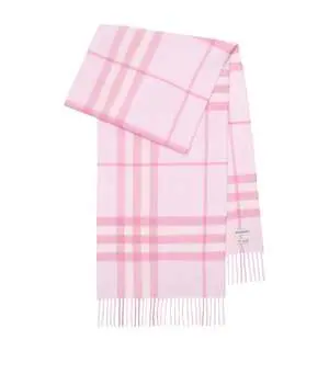 Burberry Cashmere Check Scarf - Pink