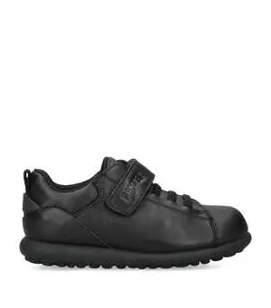 Camper Leather Pelotas School Shoes - Black
